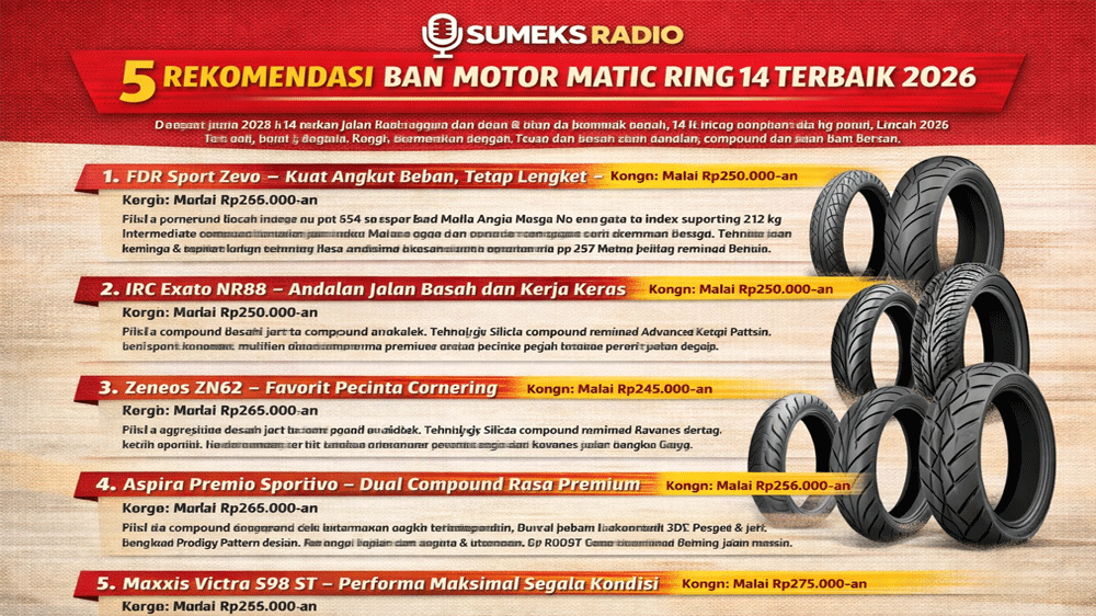 Jangan Asal Pilih! Ini 5 Ban Motor Matic Ring 14 Terbaik 2026, Anti ...