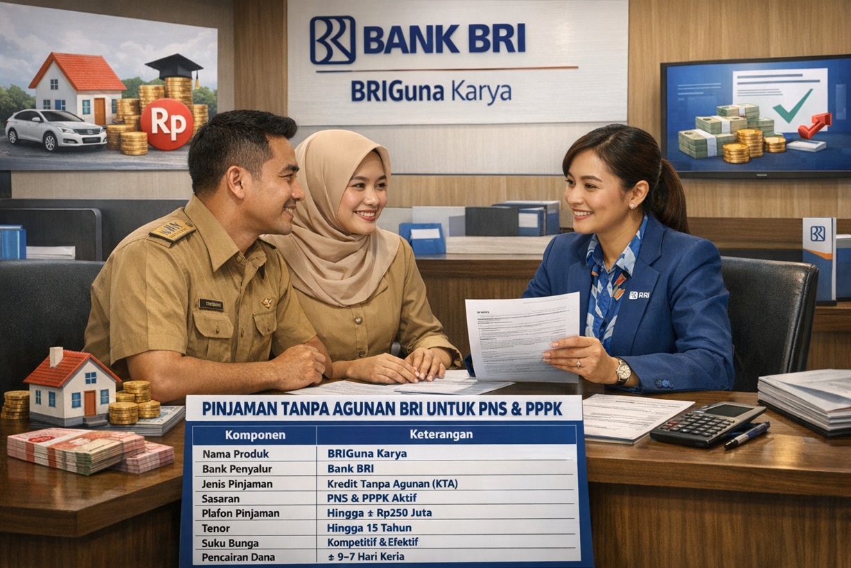 Bank BRI Buka Pinjaman Tanpa Agunan Khusus PNS dan PPPK, Plafon Tembus ...