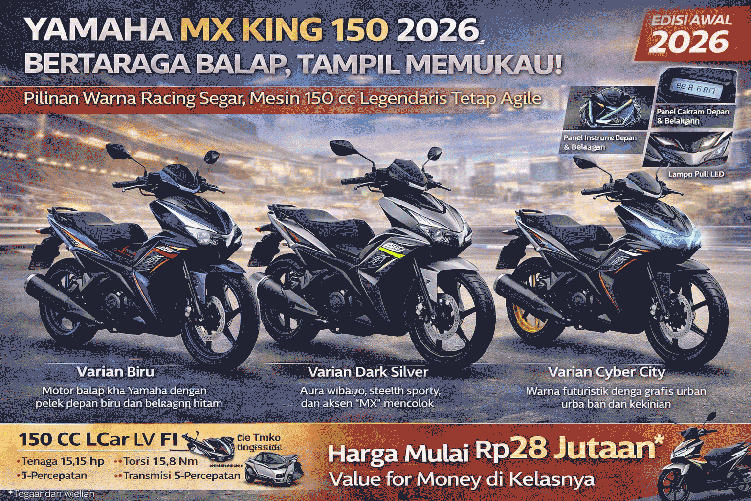 Tak Tumbang oleh Zaman! Yamaha MX King 150 Edisi Awal 2026 Makin Racing ...