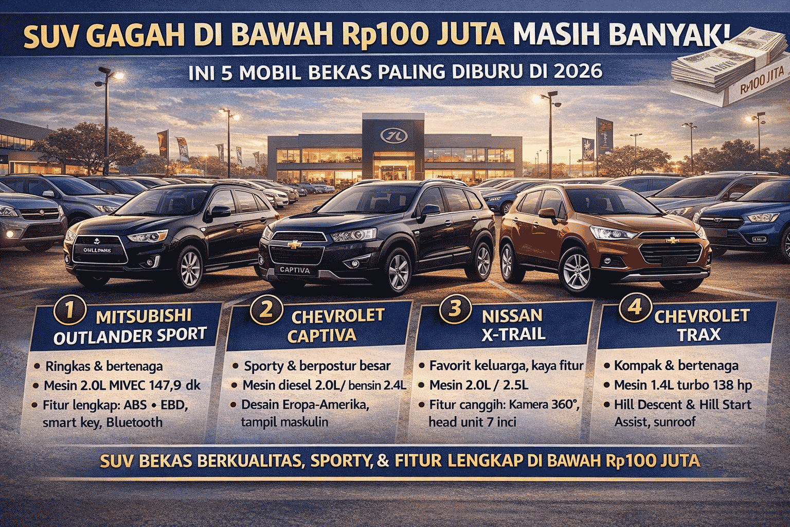 SUV Gagah di Bawah Rp100 Juta Masih Banyak! Ini 5 Mobil Bekas Paling ...